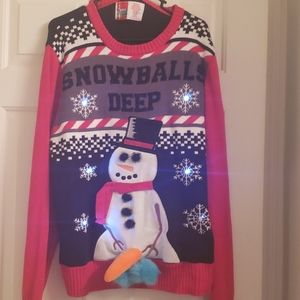 Spencer's Sweaters | Spencers Light Up Bob Ross Christmas Sweater ...